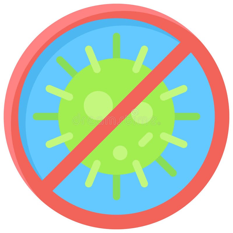 No Virus Sign Icon, Vaccine Development Related Vector Stock Vector ...