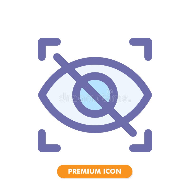 No Vision Icon Pack Isolated on White Background. for Your Web Site ...