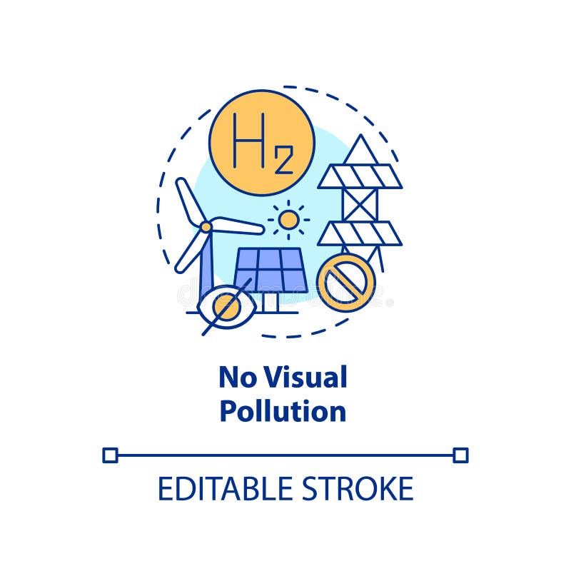 No Visual Pollution Concept Icon Stock Illustration - Illustration of ...