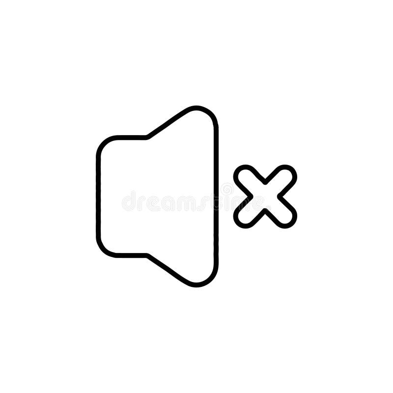 No Volume Icon Flat Logo Isolated Symbol Stock Illustration ...