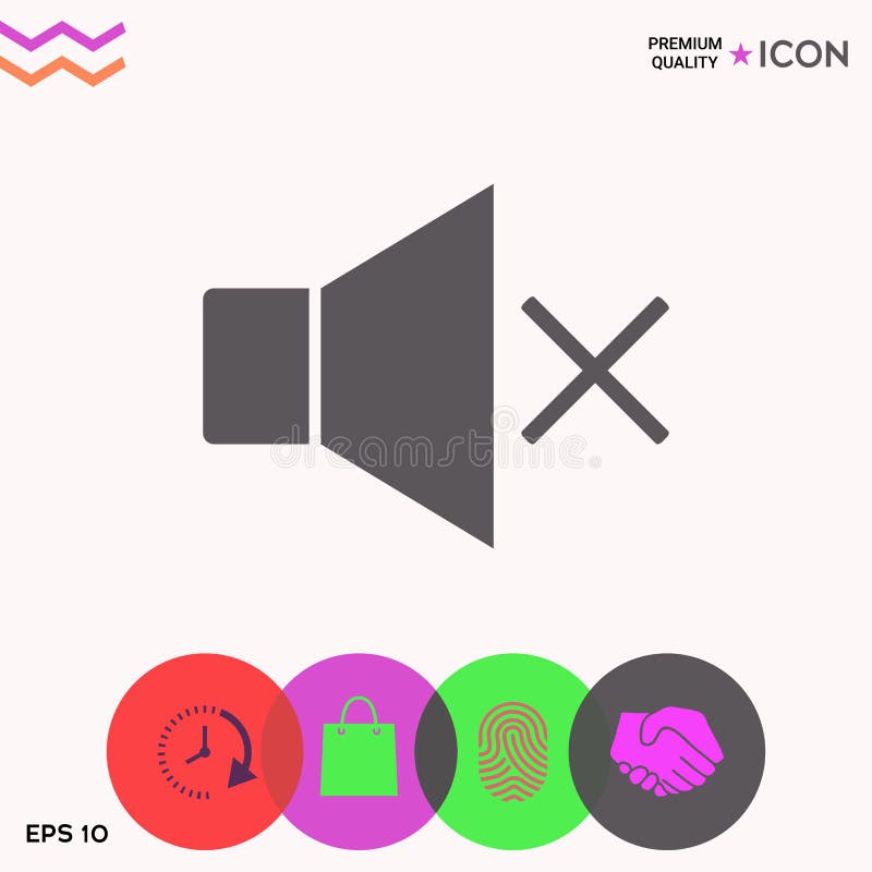 No Volume icon stock vector. Illustration of shape, sign - 129343417