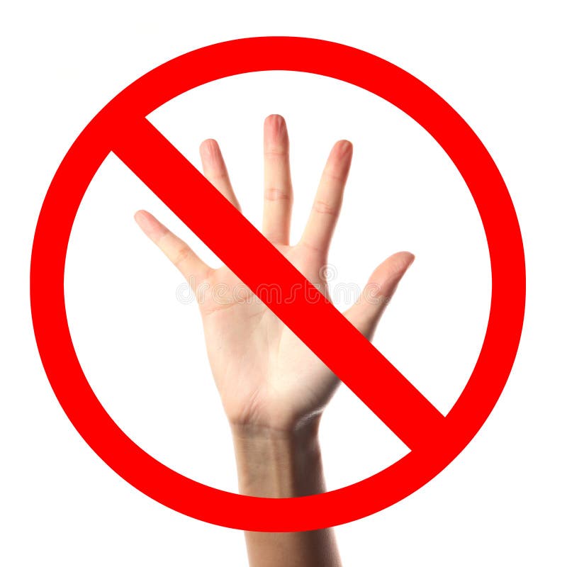 Hand with No sign! stock photo. Image of abstract, graphic - 25995844
