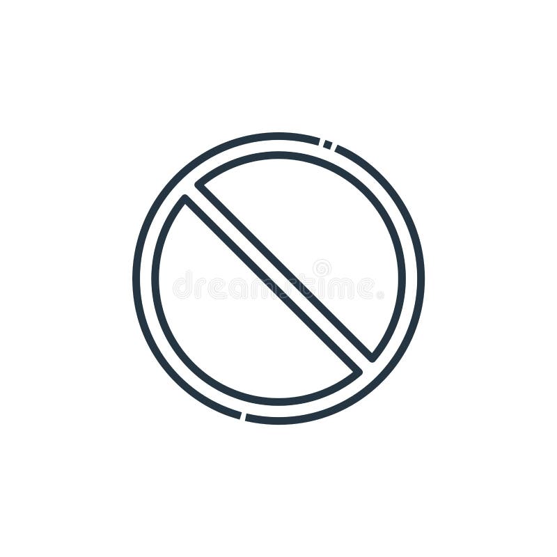 No Waiting Vector Icon Isolated on White Background. Outline, Thin Line ...