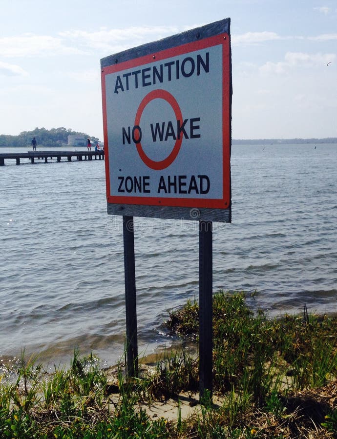 No Wake Zone stock photo. Image of water, sign, zone - 95394634