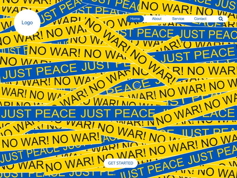 No War! Just Peace in Ukraine. Stop War Advertisement Stock Vector ...