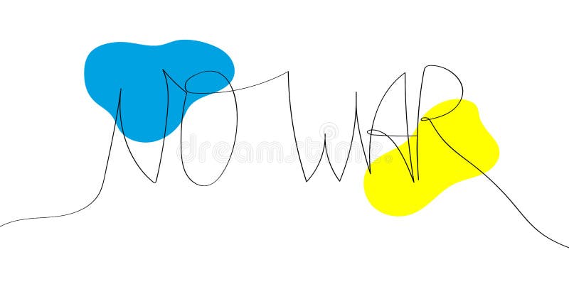 No War Text on White. Blue and Yellow Colors Stock Illustration ...