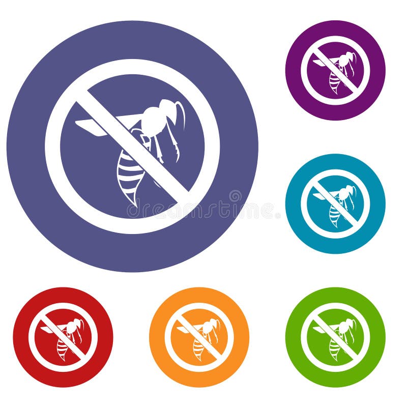 No Wasp Sign Icon Digital Green Stock Vector - Illustration of sign ...