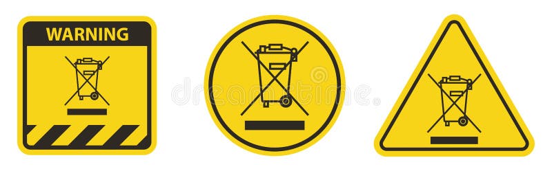 No Waste Symbol Sign Isolate on White Background Stock Vector ...