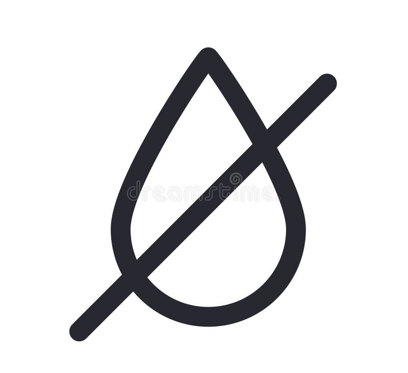 No water drop vector icon stock vector. Illustration of outline - 254400697