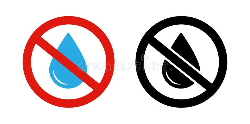 No Water and Water Restricted Sign Stock Vector - Illustration of water ...