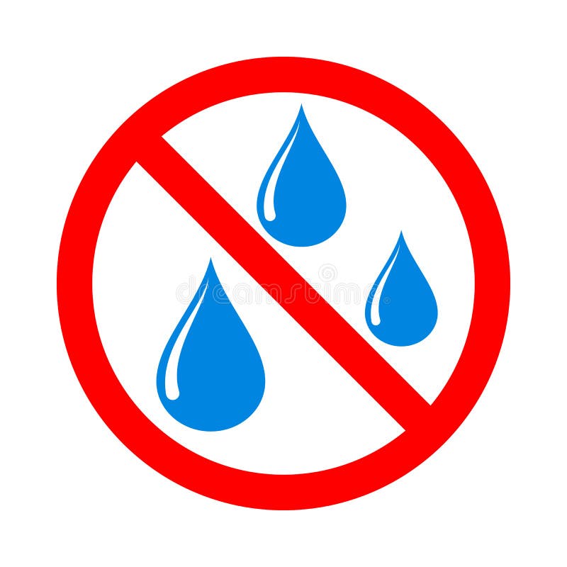 Water is Prohibited. No Water Drop Icon. Stop Water Drop Icon Stock ...