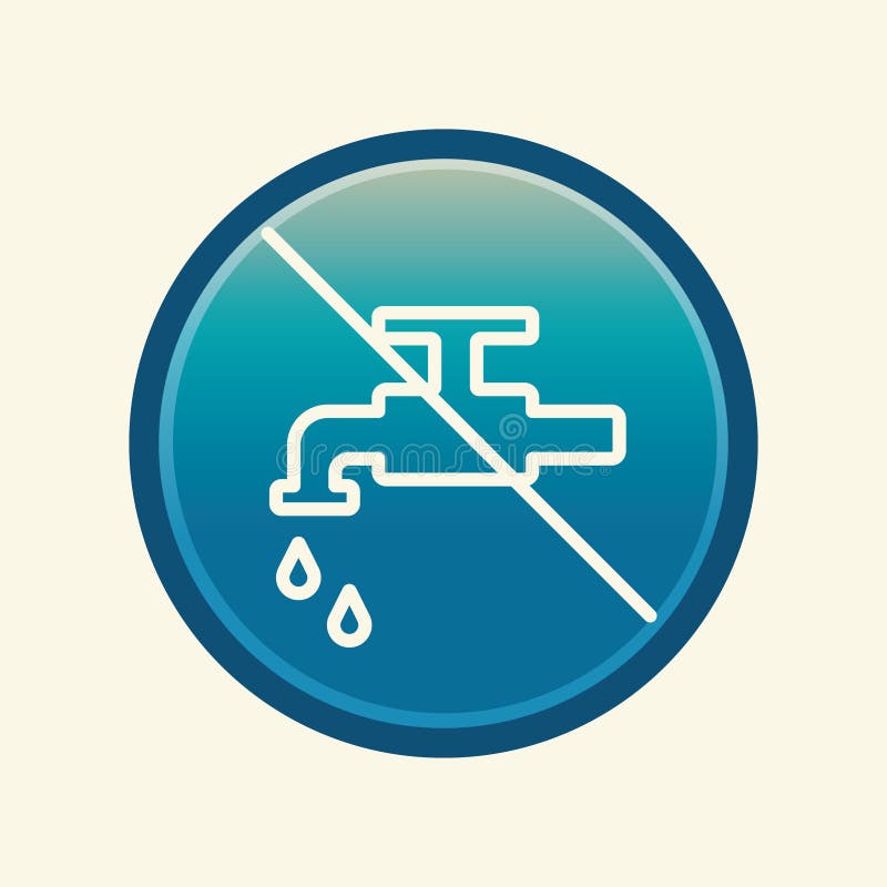 No Water Sign. Vector Illustration Decorative Design Stock Vector ...