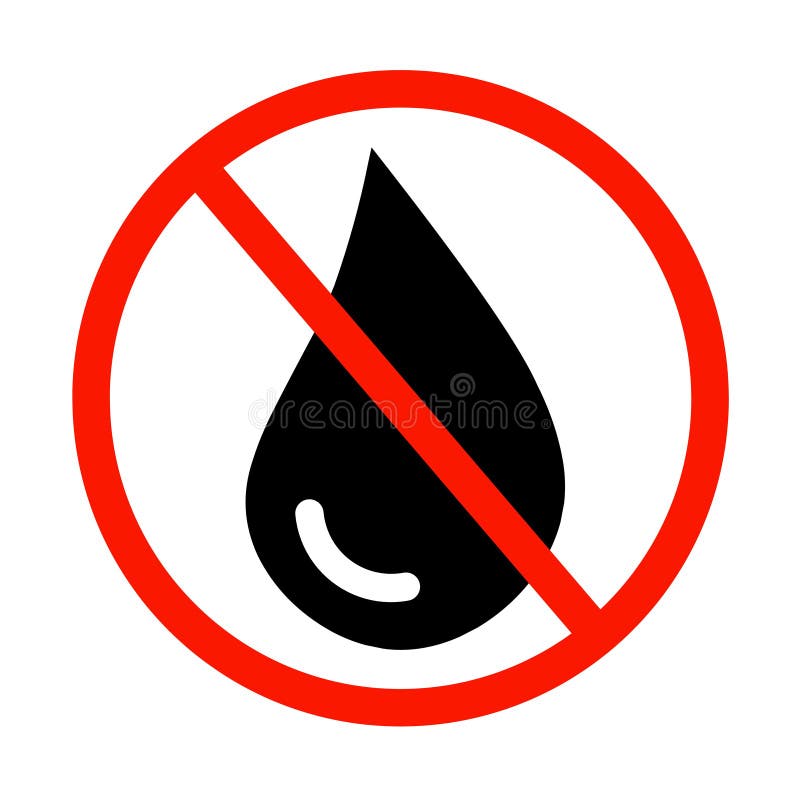 No waterproof icon vector stock vector. Illustration of sign - 244236895