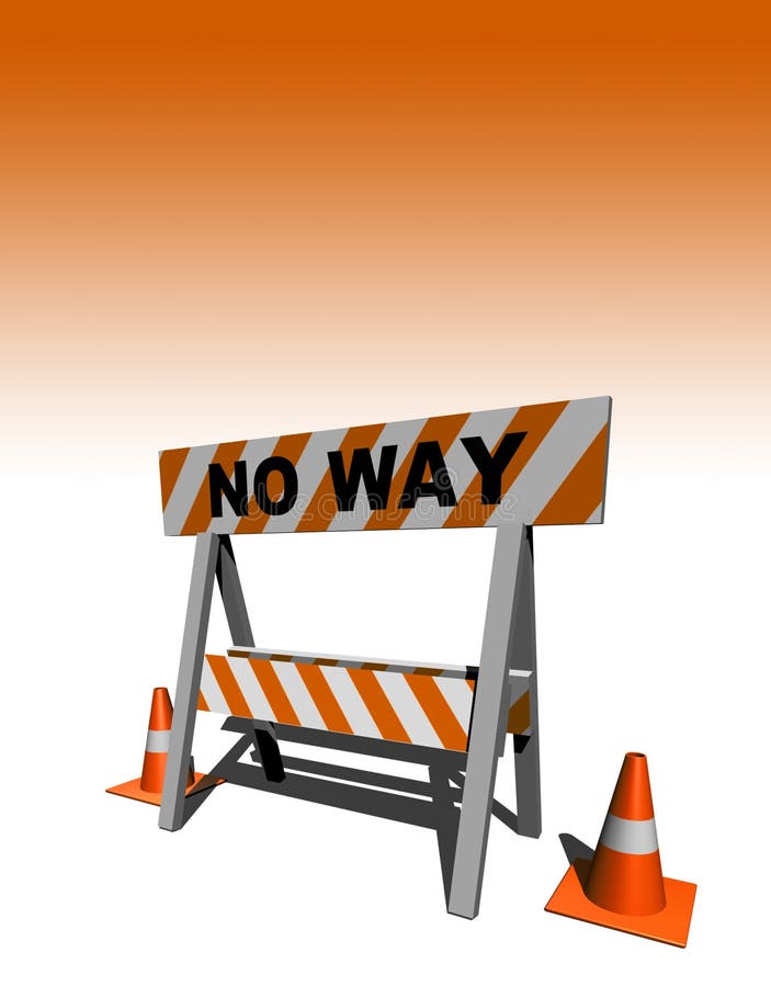 No way! stock illustration. Illustration of hurdle, caution - 10407477