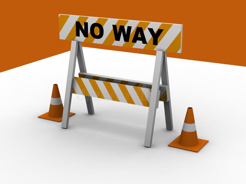 No way! stock illustration. Illustration of hurdle, danger - 3400255
