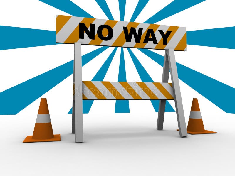 No way! stock illustration. Illustration of hurdle, design - 4483291