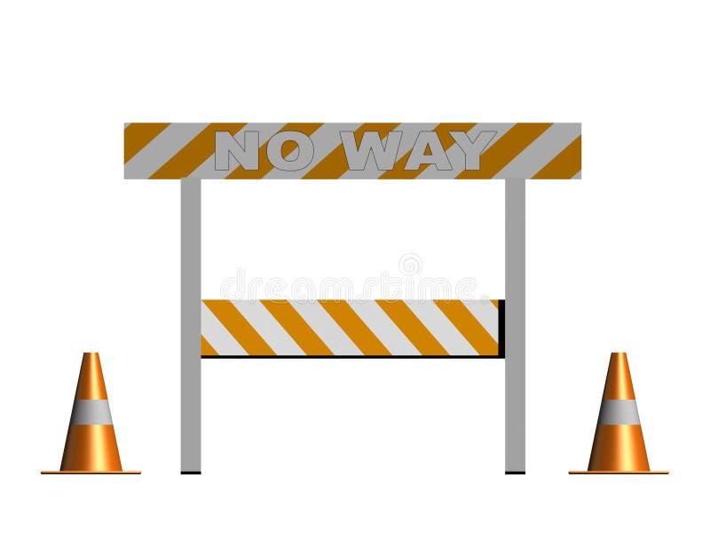 No way! stock illustration. Illustration of obstacle, roadsign - 6274449