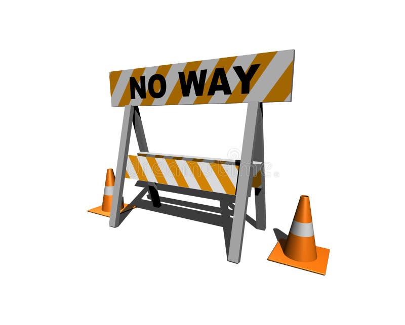 No way! stock illustration. Illustration of road, caution - 6323293