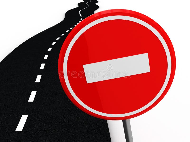 No way sign stock illustration. Illustration of bending - 7414664