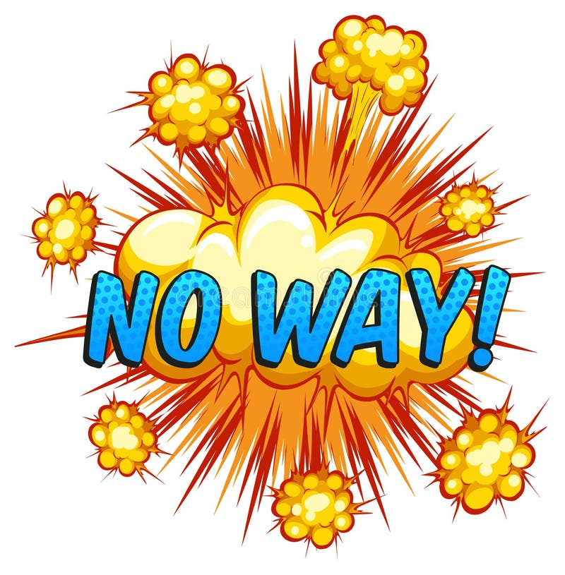 No way stock vector. Illustration of text, slang, word - 51481816