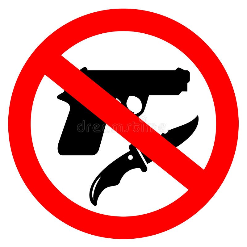 No weapon vector sign stock vector. Illustration of hand - 153225145