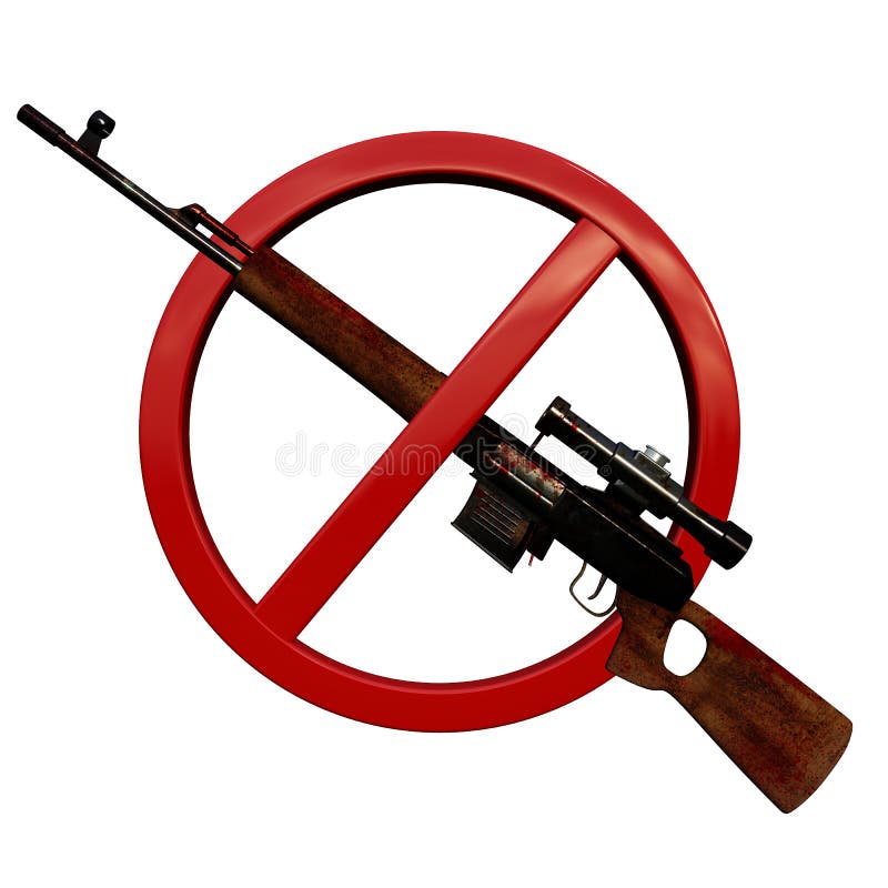 No weapons 3D sign stock illustration. Illustration of weapon - 14331950