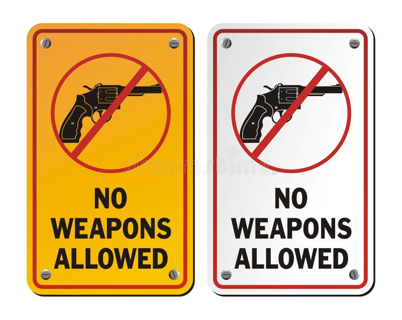 No Weapons Allowed Revolver Icons Stock Illustrations – 5 No Weapons ...