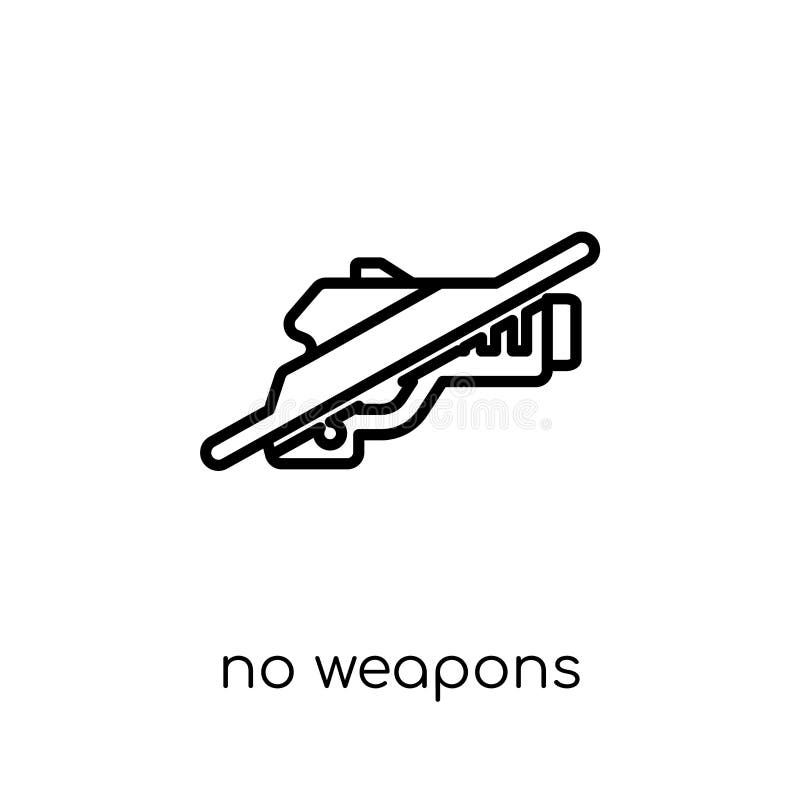 No Weapons Icon from Collection. Stock Vector - Illustration of guns ...