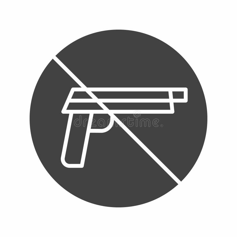No Weapons Icon Vector Image. Stock Vector - Illustration of prohibited ...