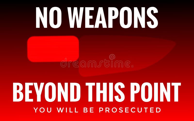 No Weapons Sign stock photo. Image of weapons, school - 316164464