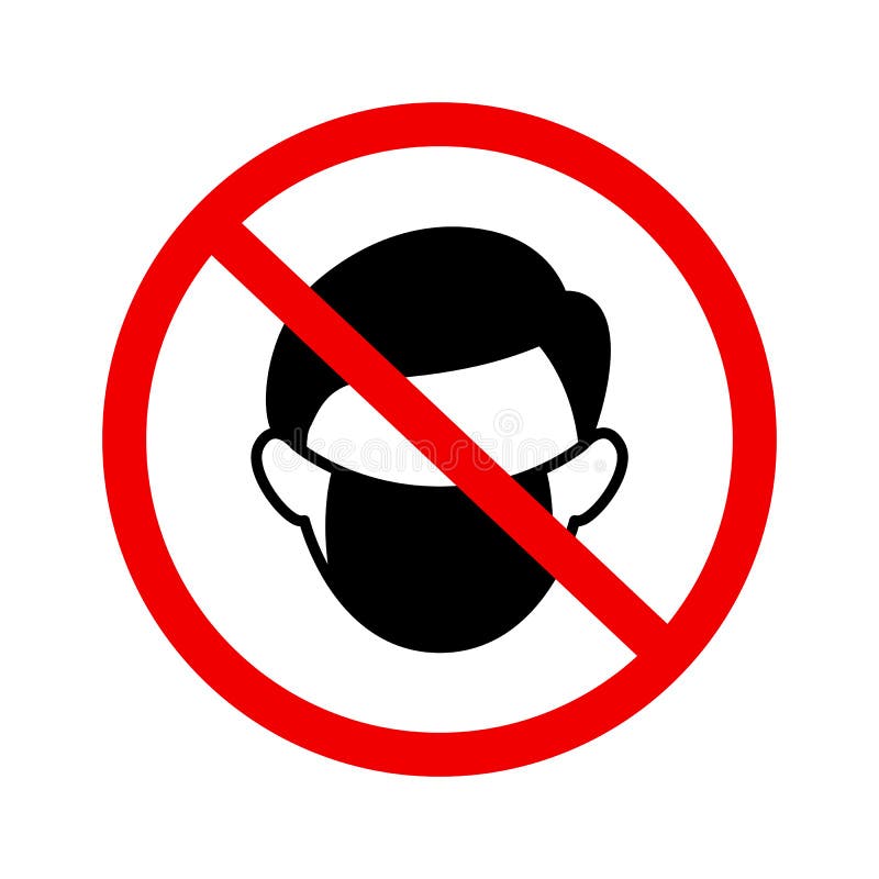 Sign Caution No Face Mask No Entry Avoid COVID-19 Coronavirus Stock ...