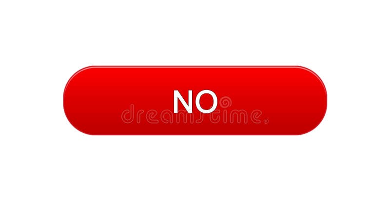 No Web Interface Button Red Color Design, Online Application, Internet ...