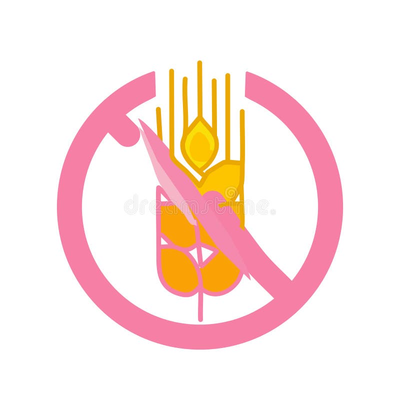 No Wheat Sign. Vector Illustration on White Background Stock Vector ...