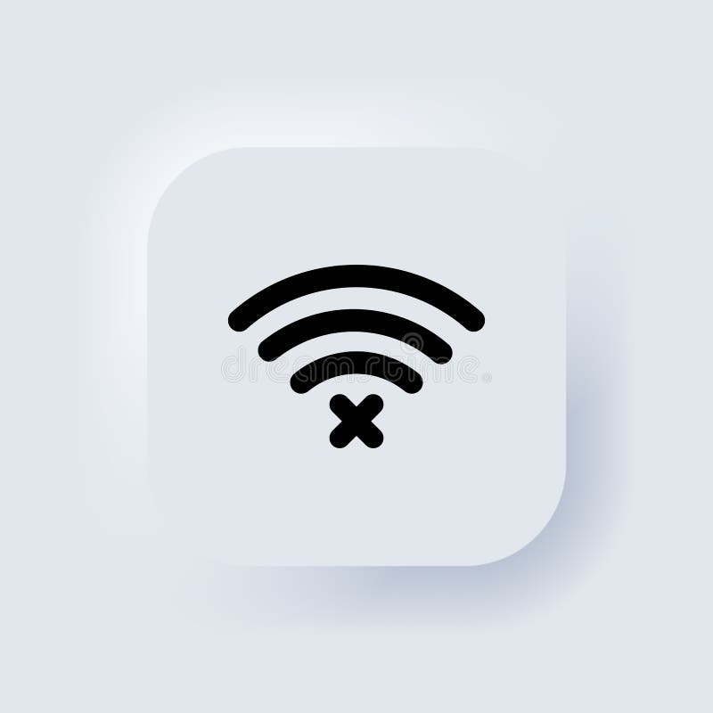 No Wifi Signal Icon. Connection Error. Neumorphic UI UX White User ...