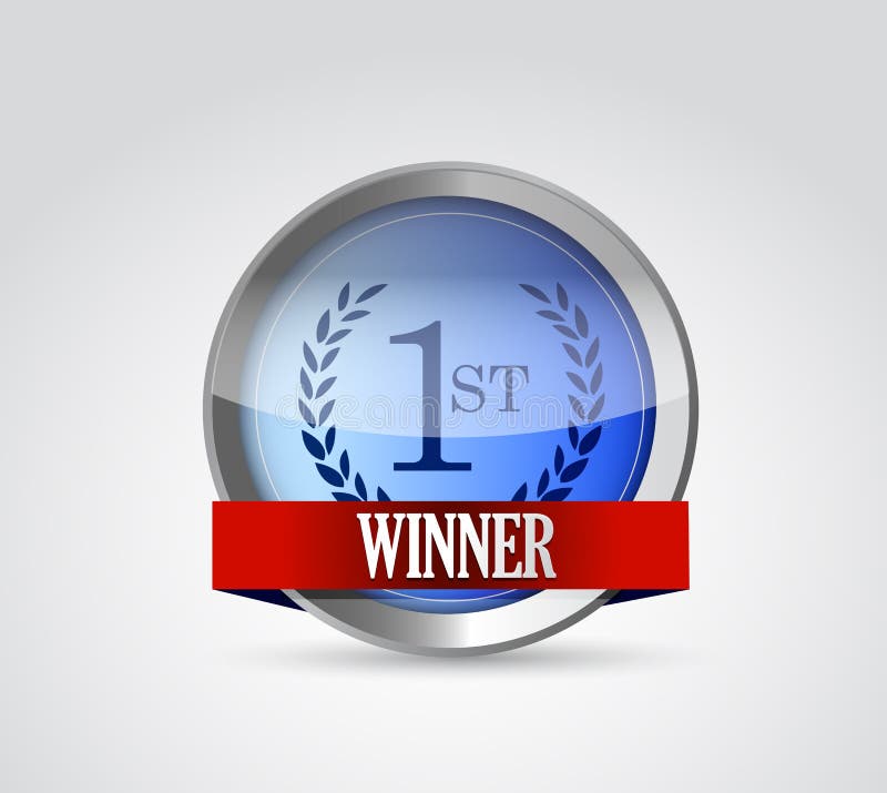 No 1 Winner Seal Illustration Design Stock Illustration - Illustration ...