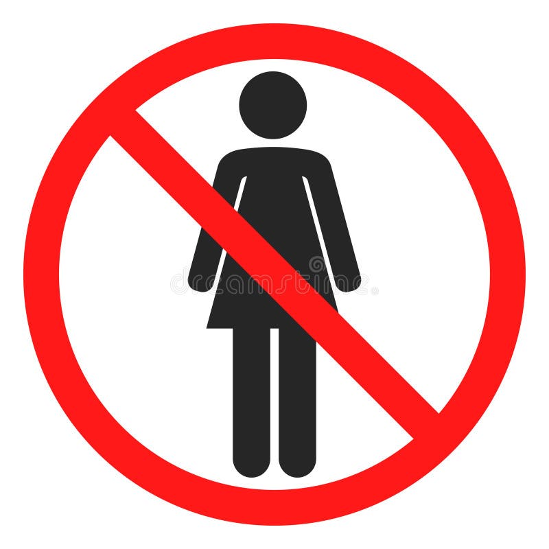 Cool no woman sign icon stock illustration. Illustration of allowed ...