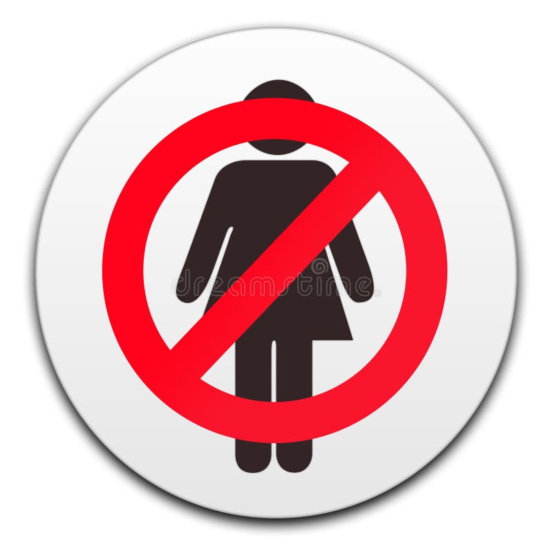 No Women stock illustration. Illustration of graphic, sign - 8195260