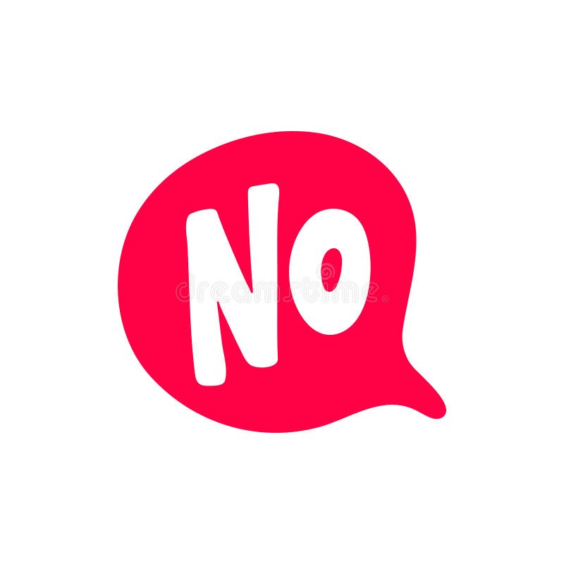 No Word Text on Talk Shape. Vector Illustration Speech Bubble Stock ...