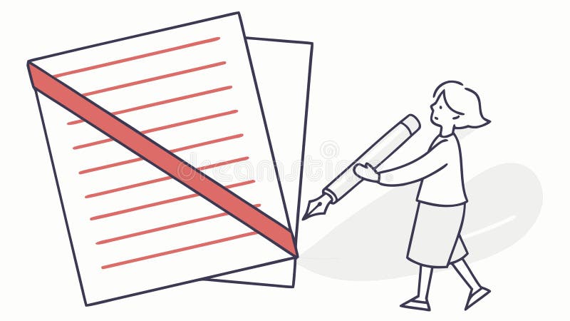 No Writing, Prohibited Document Modification, Vector Design Generative ...