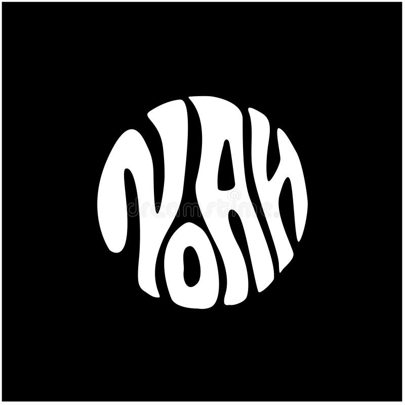 NOAH Name Lettering in Vector Stock Vector - Illustration of lettering ...