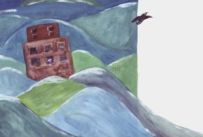 Noah and the raven stock illustration. Illustration of history - 13138411