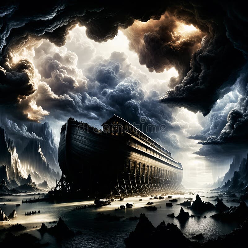 Noah s Ark before launch stock illustration. Illustration of ship ...