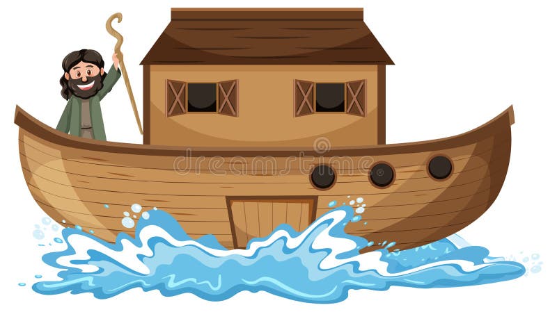 Noahs Ark and Cartoon Character Set Stock Vector - Illustration of ...