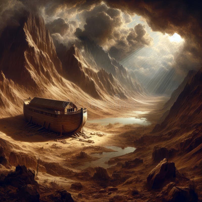 Noahs ark in the moutains stock illustration. Illustration of noahs ...