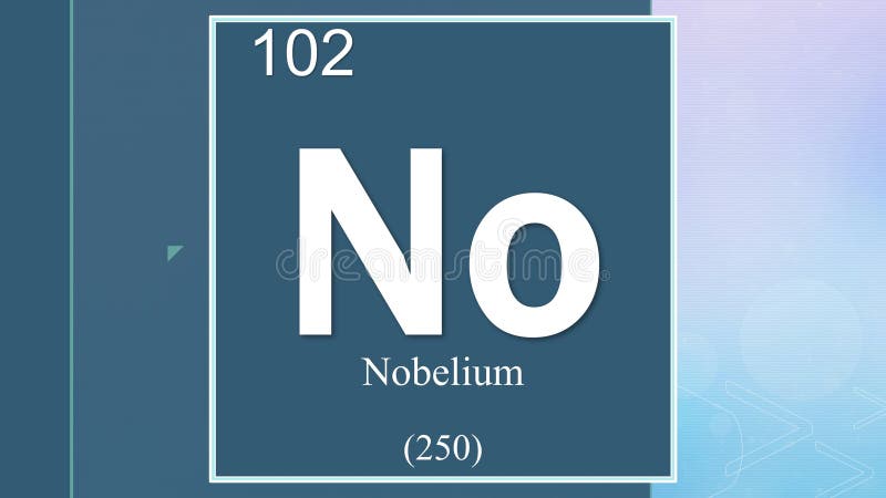 Nobelium Chemical Element Symbol on Blue Solid and Gradient Background Stock Illustration ...