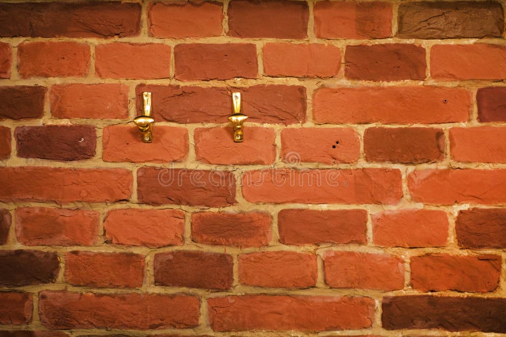 Noble Brick Red Brickwork in the Interior. Stock Image - Image of ...