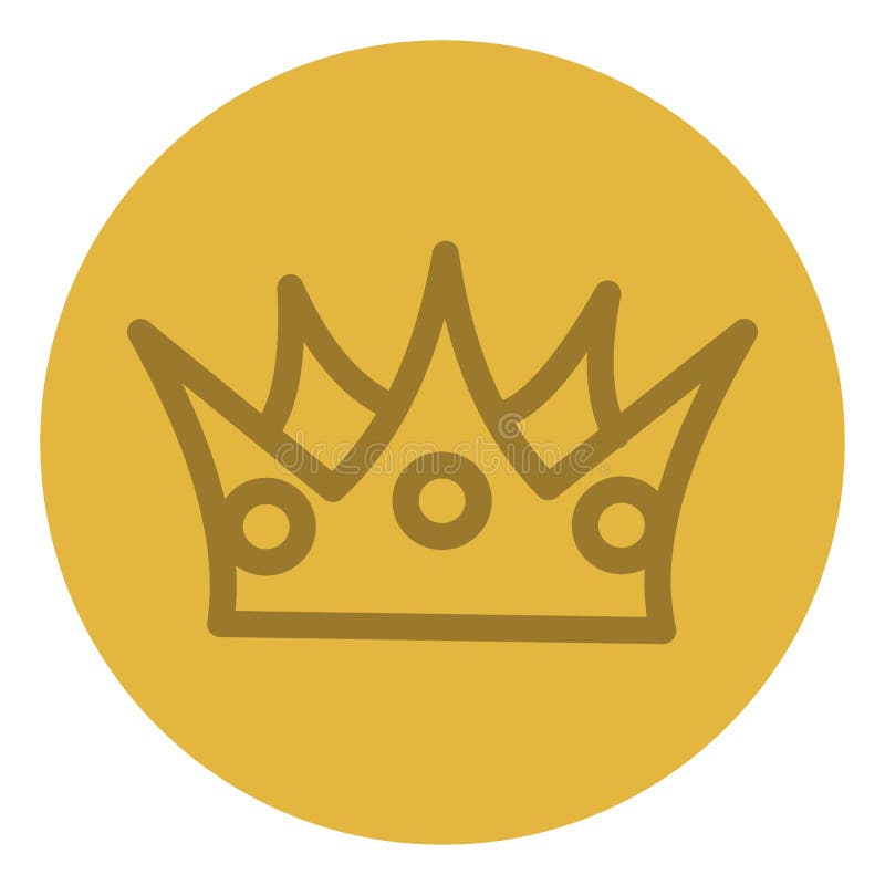 Noble crown, icon icon stock vector. Illustration of authority - 259788056