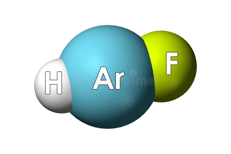Noble Gas Compound Molecule Stock Illustration - Illustration of ...