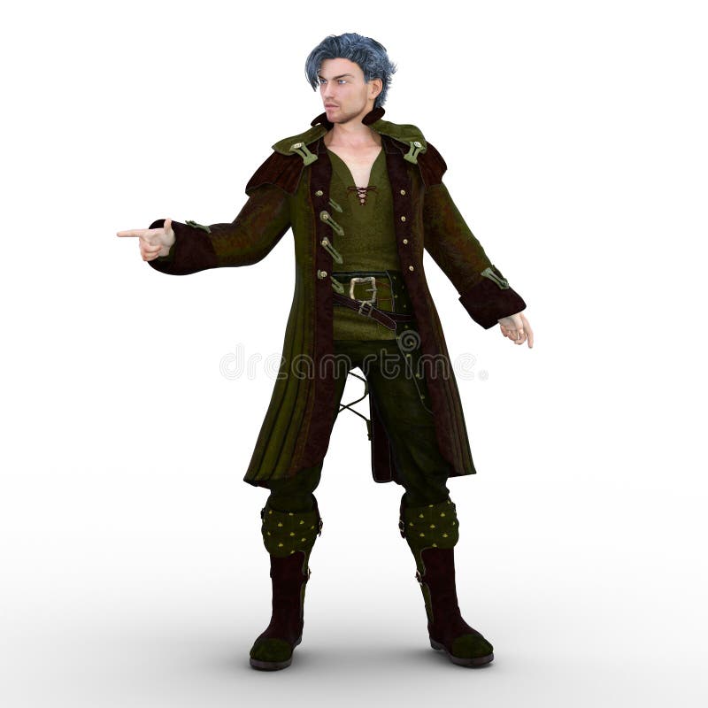 Noble man stock illustration. Illustration of pose, costume - 64141394