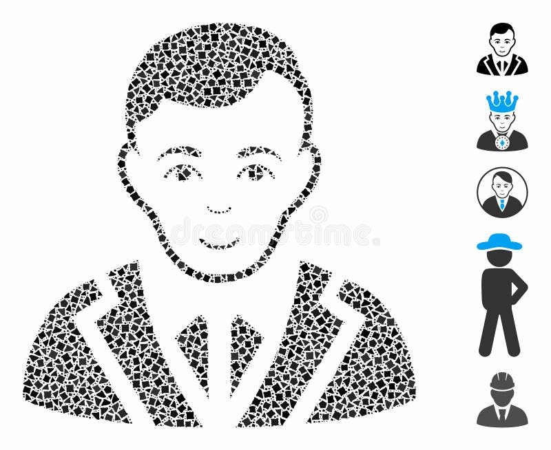 Noble Mosaic Icon of Abrupt Elements Stock Vector - Illustration of ...